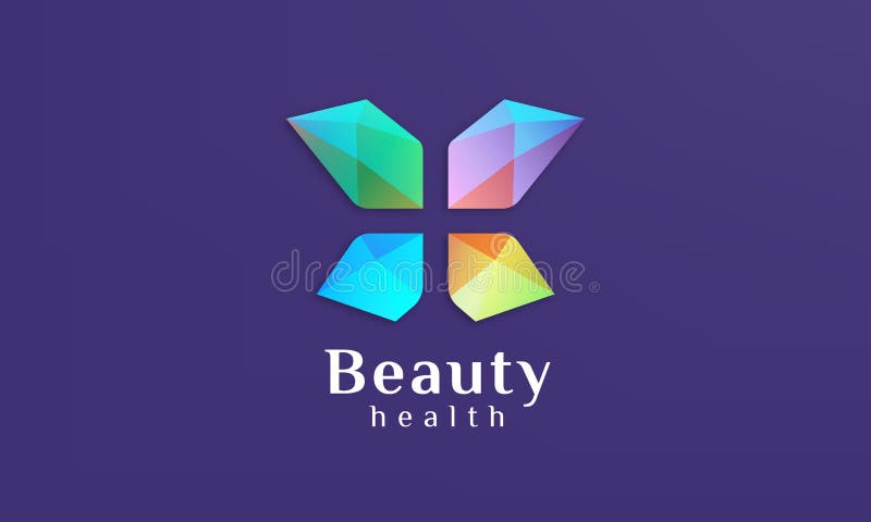 Beauty Logo with Face and Leaf Shape for Cosmetic and Skin Care Brand ...