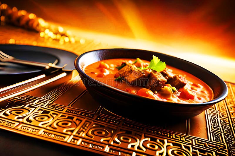 Luxury elegant goat curry stock illustration. Illustration of lunch ...