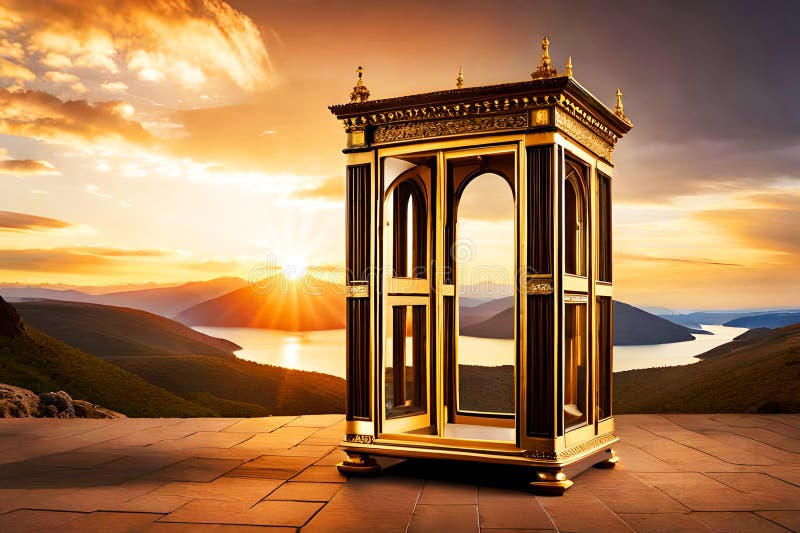 Luxury Elegant Indoor Interior Frame Engrived Style Stock Illustration ...