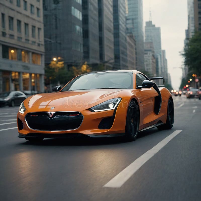 Luxury Elegant Super Car Automobile Urban Design Background. Stock ...