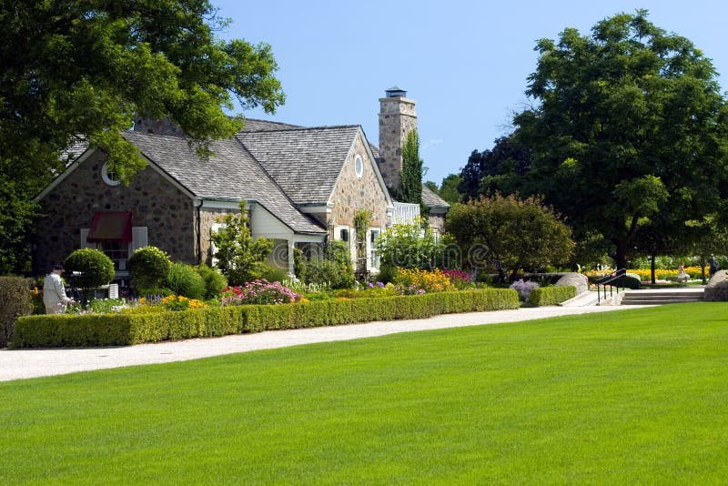 Luxury Home Back Yard stock image. Image of exterior, mansion - 2791695