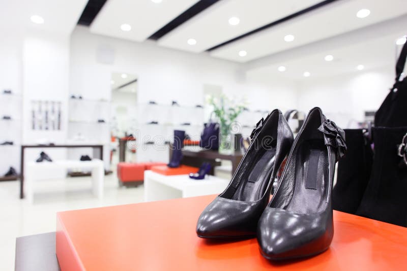 Luxury European Shoes Store Stock Image - Image of luxury, furniture ...