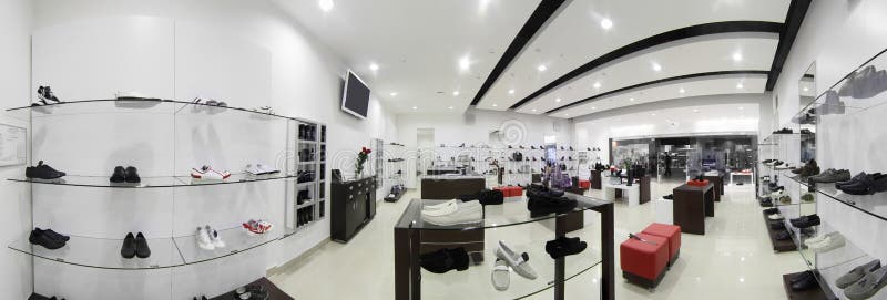 Luxury European Shoes Store Stock Photo - Image of clean, european ...