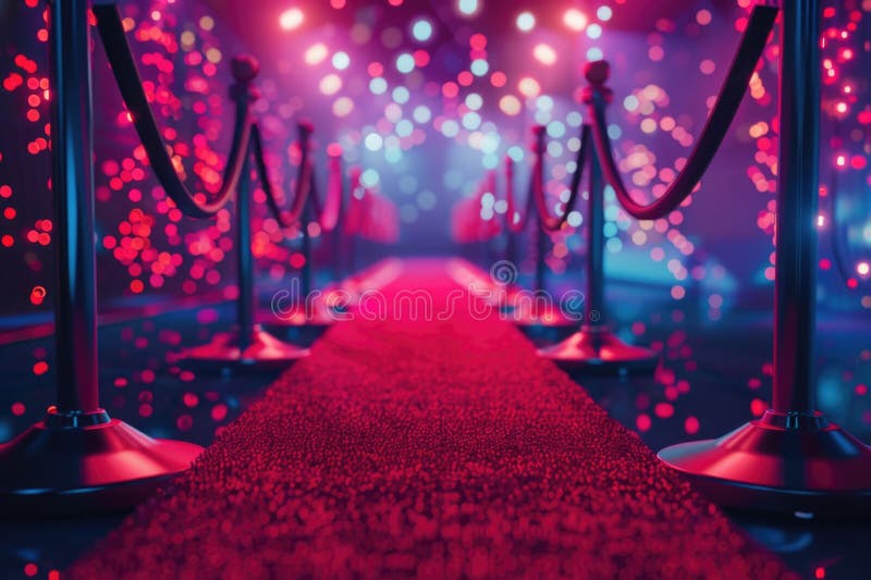 Luxury Event with Red Carpet and Lighting, Suitable for Awards Ceremony ...