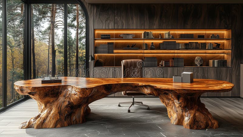 Luxury Executive Desks Made from Solid Wood Stock Illustration ...