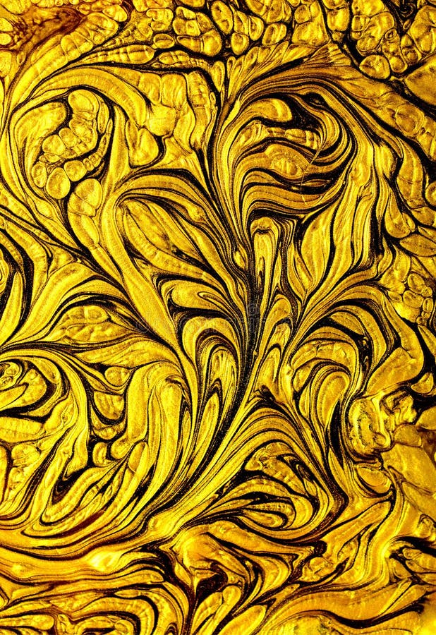 Luxury Expensive Golden Glitter and Acrylic Inks Marble Background ...