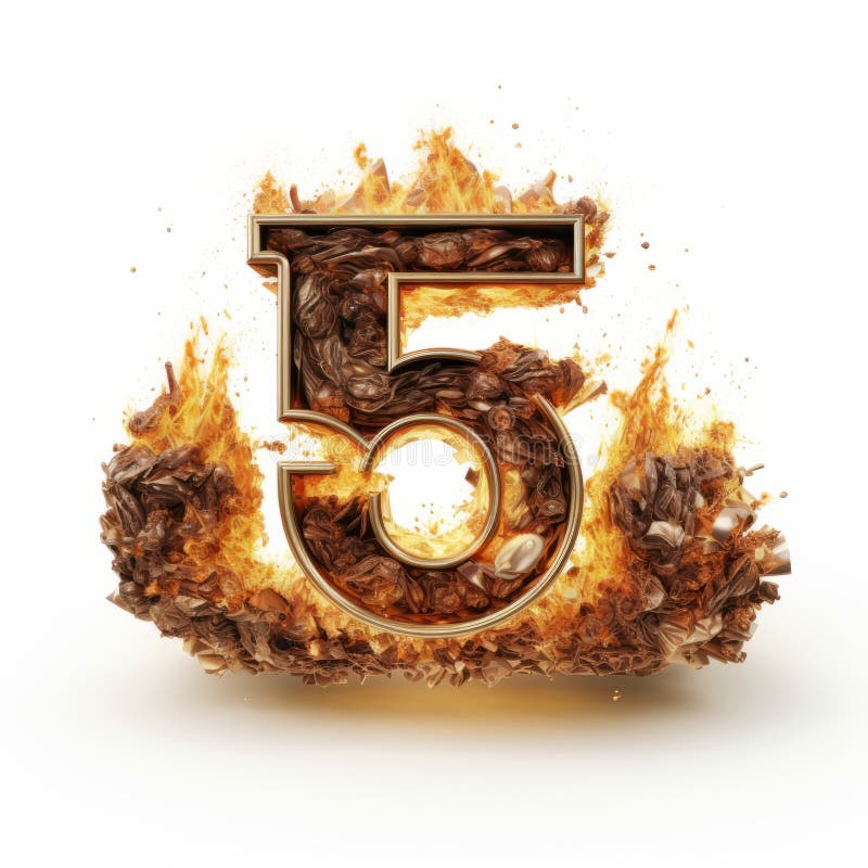 Luxury Fire Text Effect - Fiery Letter B on White Background Stock ...