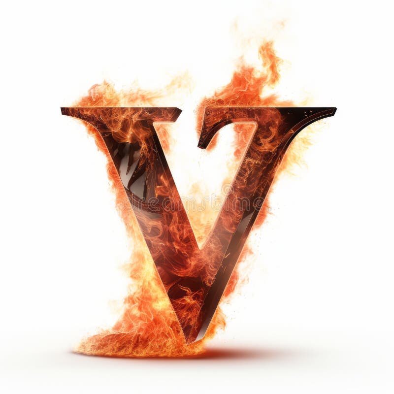Luxury Fire Text Effect with Renaissance-inspired V Character Stock ...