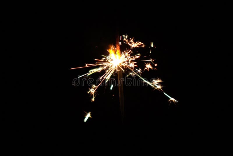 Luxury Firework Sparks Funky Fountain Candle Carnival Stock Image ...