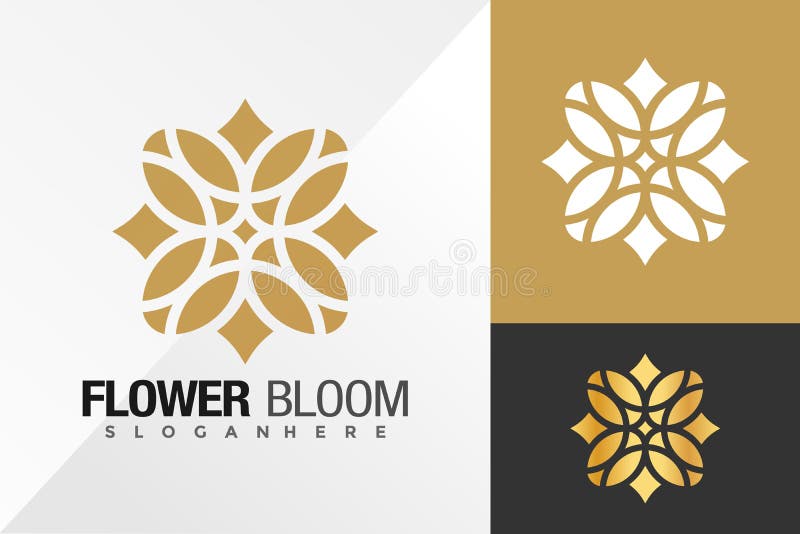 Luxury Flower Bloom Logo Design Vector Illustration Template Stock ...