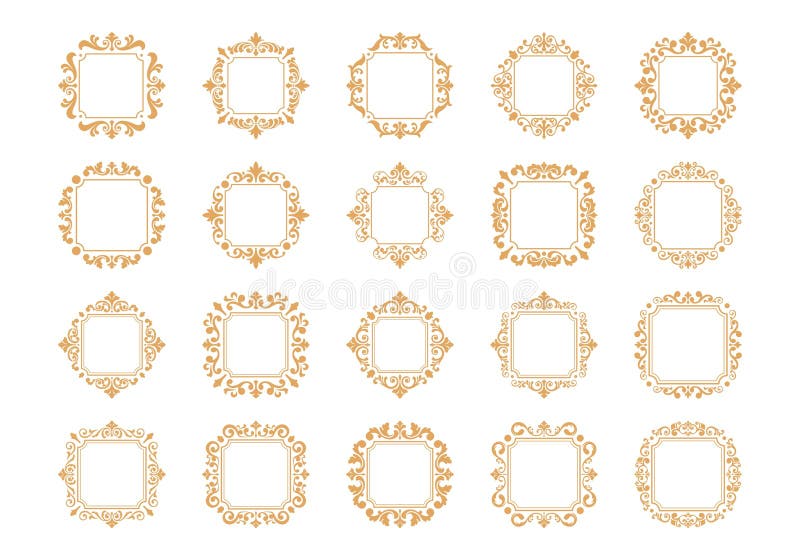 Luxurys Frame Border Element Set Stock Vector - Illustration of ...