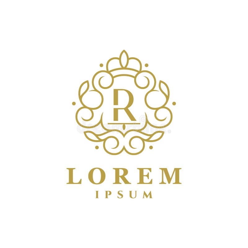 Luxury Frame Letter R Logo Template Stock Vector - Illustration of ...