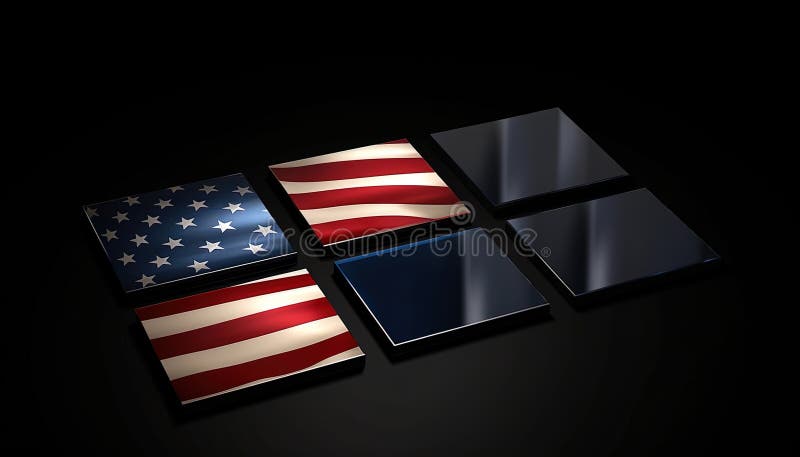 Luxury Frames with the American Flag, Gradient Light for American ...