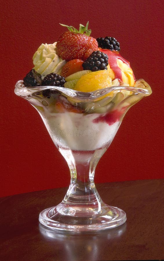 Luxury Fruit Sundae stock image. Image of bramble, health - 6521231