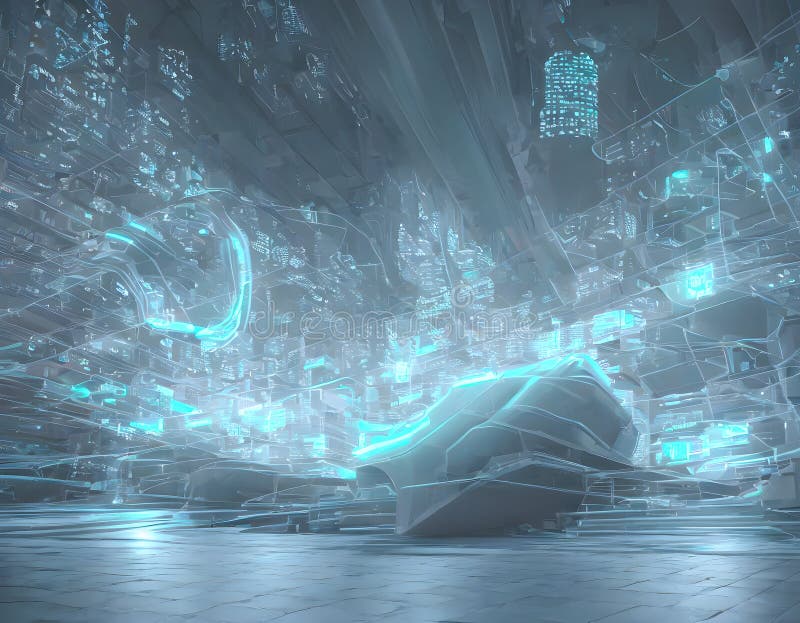 Luxury Futuristic Technology Transformation Background with Shine ...