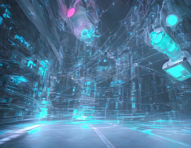 Luxury Futuristic Technology Transformation Background with Shine ...