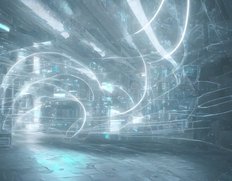 Luxury Futuristic Technology Transformation Background with Shine ...