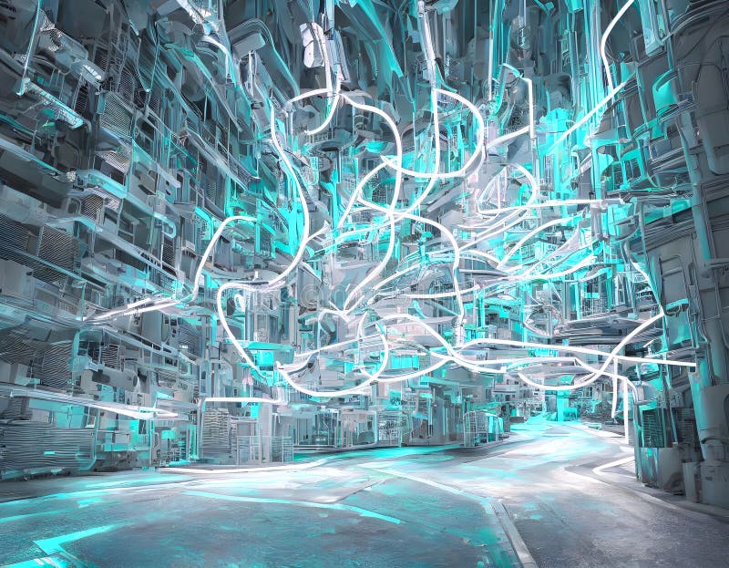 Luxury Futuristic Technology Transformation Background with Shine ...