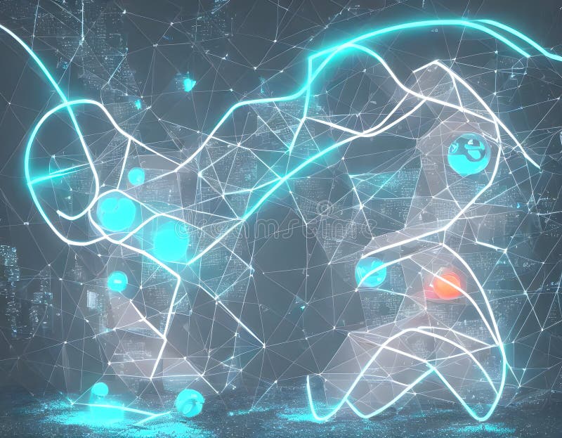 Luxury Futuristic Technology Transformation Background with Shine ...