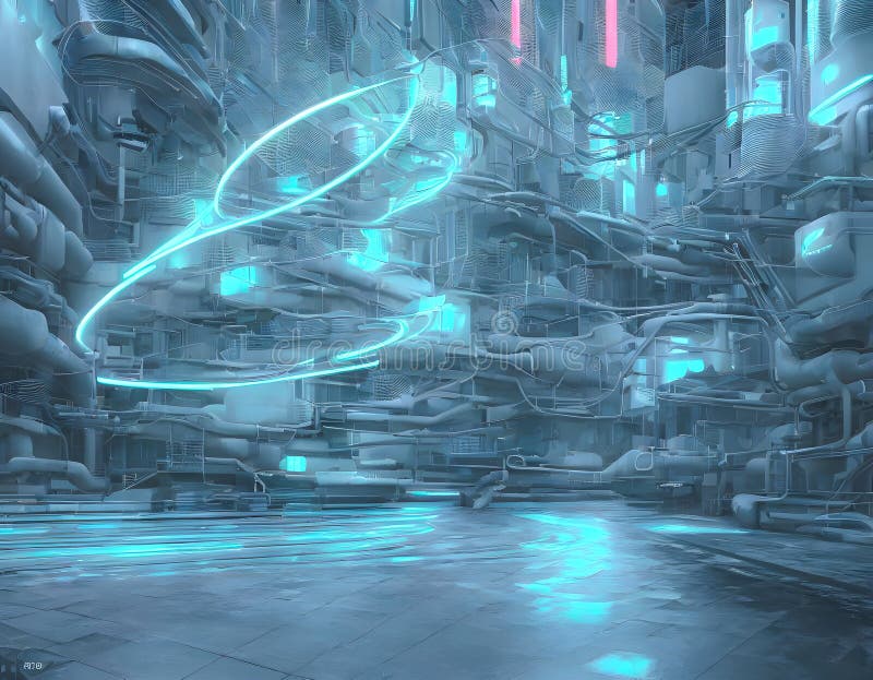 Luxury Futuristic Technology Transformation Background with Shine ...