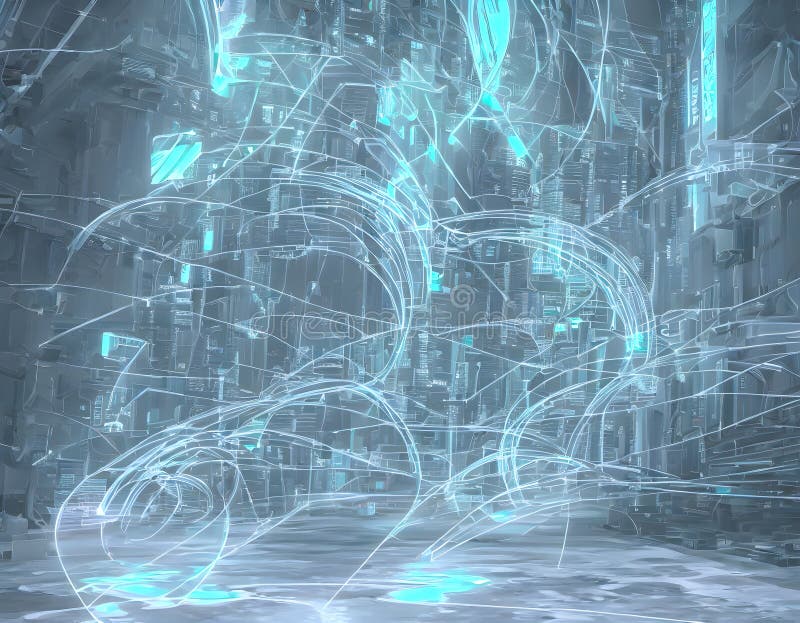 Luxury Futuristic Technology Transformation Background with Shine ...