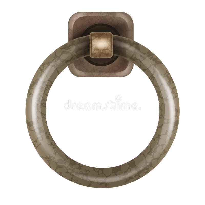 Old Door Handle Vector Illustration, Vintage Metal Doorknob Furniture ...