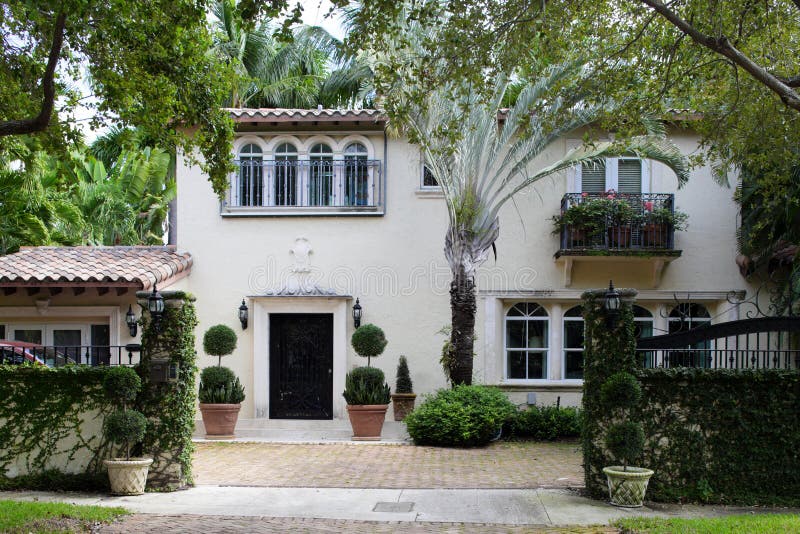 Luxury Gated House with Open Gate Stock Photo - Image of home, gated ...