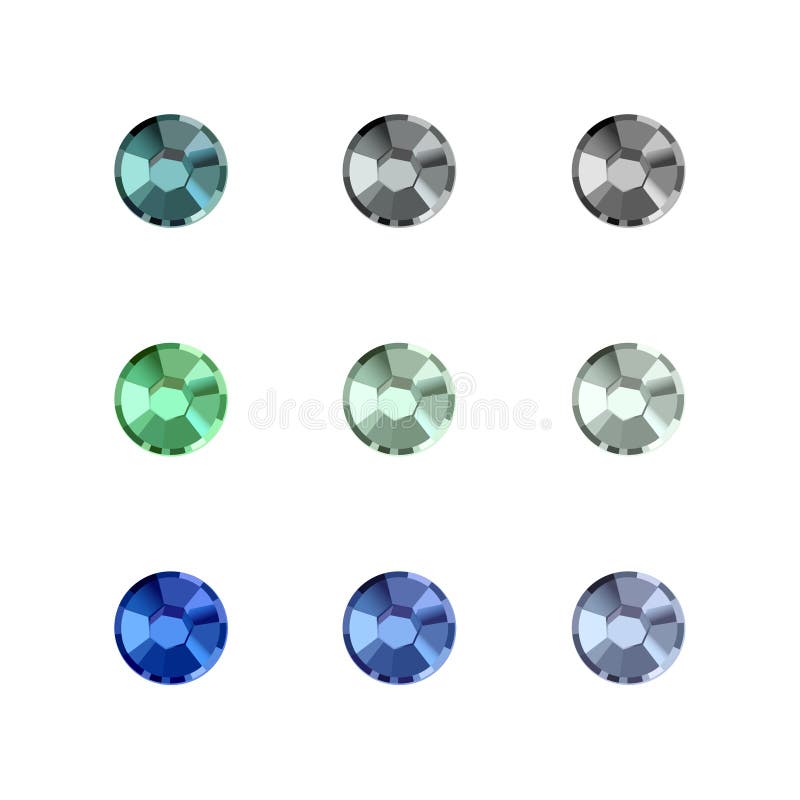 Luxury Gemstones Collection. Vector Stock Vector - Illustration of ...