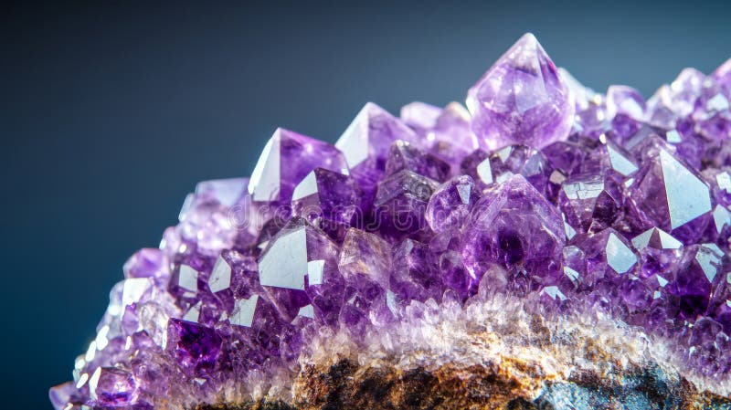 Luxury Gemstones are Set Against a Backdrop of Radiant Purple Crystals ...