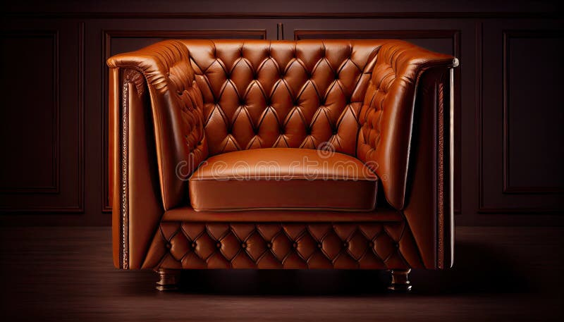 Luxury Genuine Leather Armchair Stock Illustration - Illustration of ...