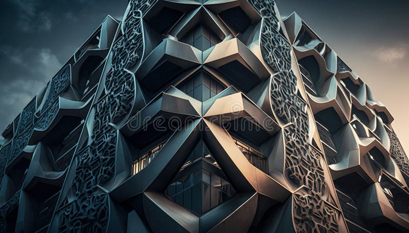 Luxury Geometric High-tech Architecture Style Building Design ...