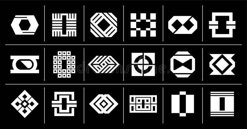 Luxury Geometric Line Letter O Logo, Number 0 Design Set Stock Vector ...