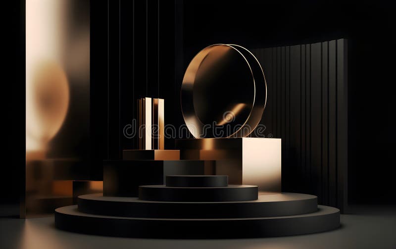 Luxury Geometry: 3D Abstract Podium for Modern Product Showcase ...