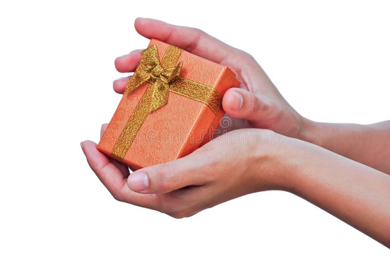 Hands Holding Beautiful Gift Box Stock Image - Image of hand, merry ...
