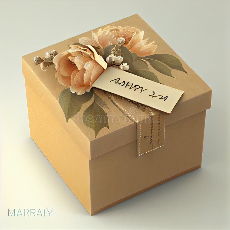 Luxury Gift Box with Ornaments Stock Illustration - Illustration of ...