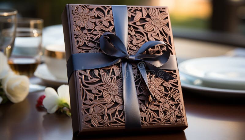 Luxury Gift Box Wrapped in Shiny Wrapping Paper, Filled with Gourmet ...