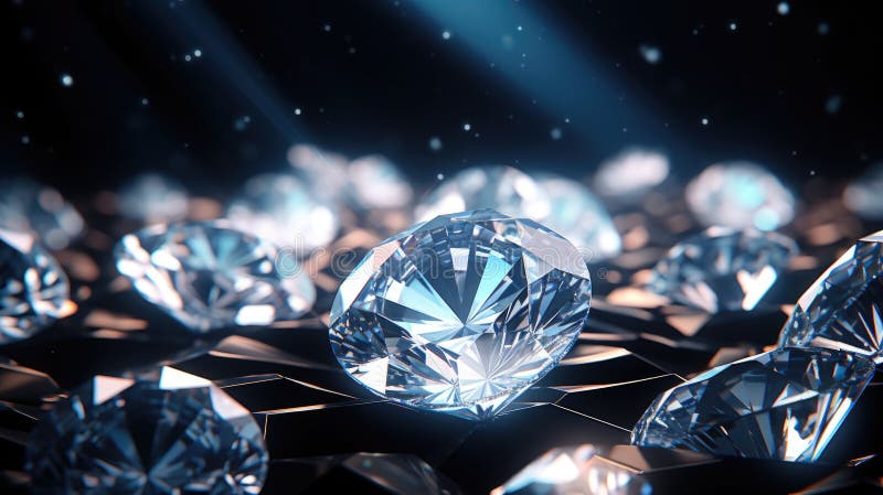 Luxury Gift a Diamond Shine with Lights, Ai Stock Image - Image of ...