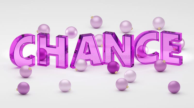 Luxury Glass Inscription Chance on Grey Podium, Soft Light, Smooth ...