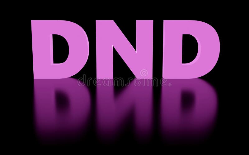 Luxury Glowing Inscription Dnd on Grey Podium, Soft Light, Smooth ...