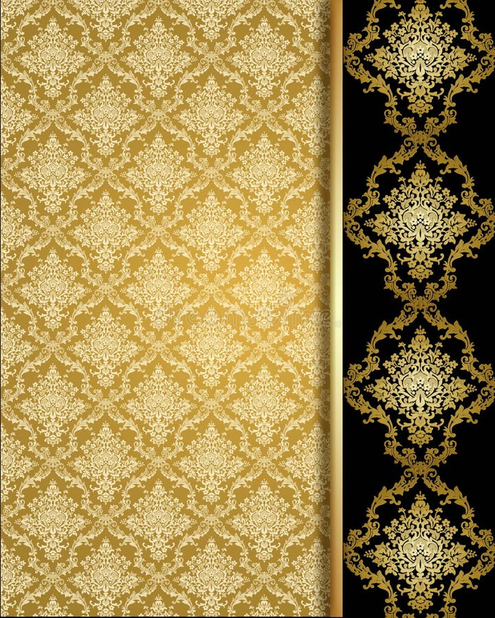 Luxury Gold Decorative Background . Stock Illustration - Illustration ...