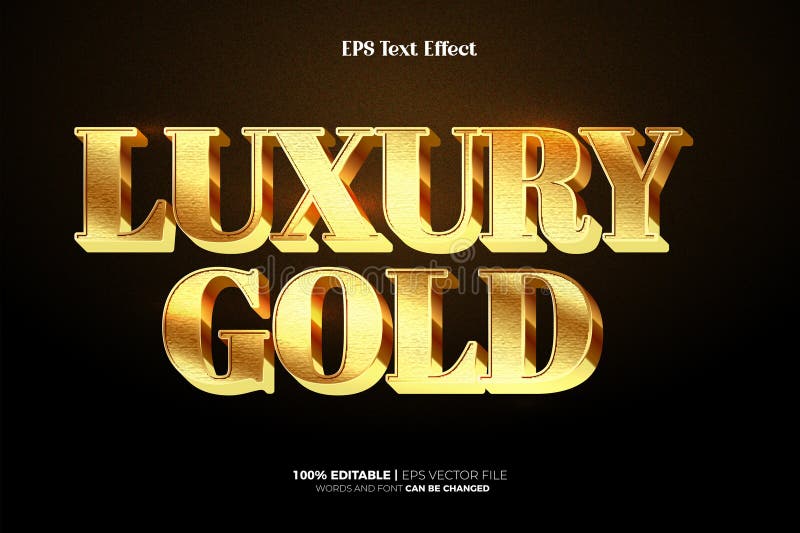Luxury Gold Editable Text Effect Logo Template Stock Vector ...