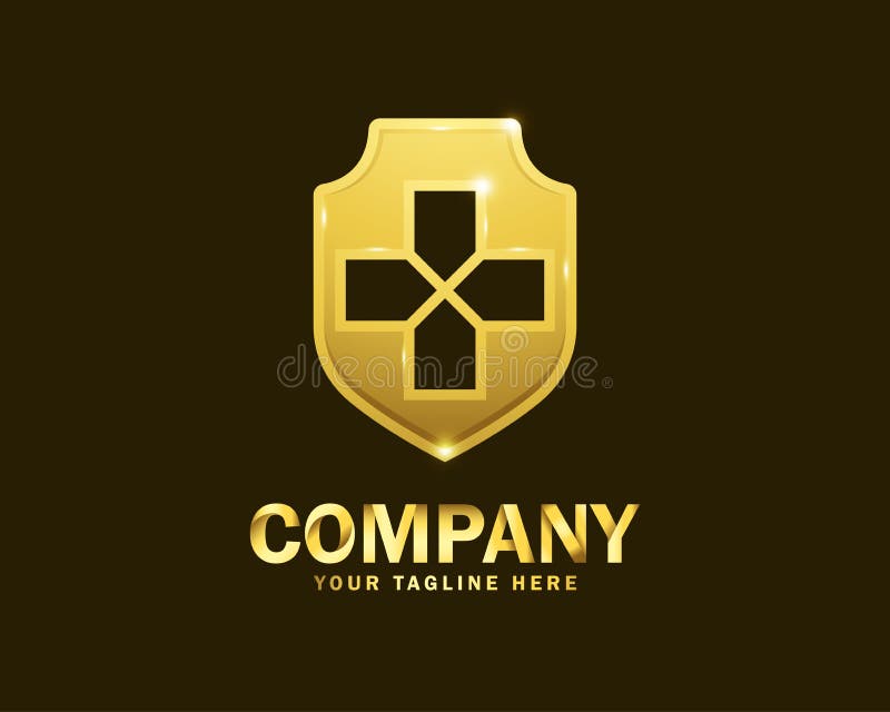 Luxury Gold Game Shield Logo Design Template Stock Vector ...