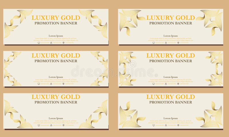 Luxury Gold Horizontal Banner Template. Suitable for Web Banner, Banner ...