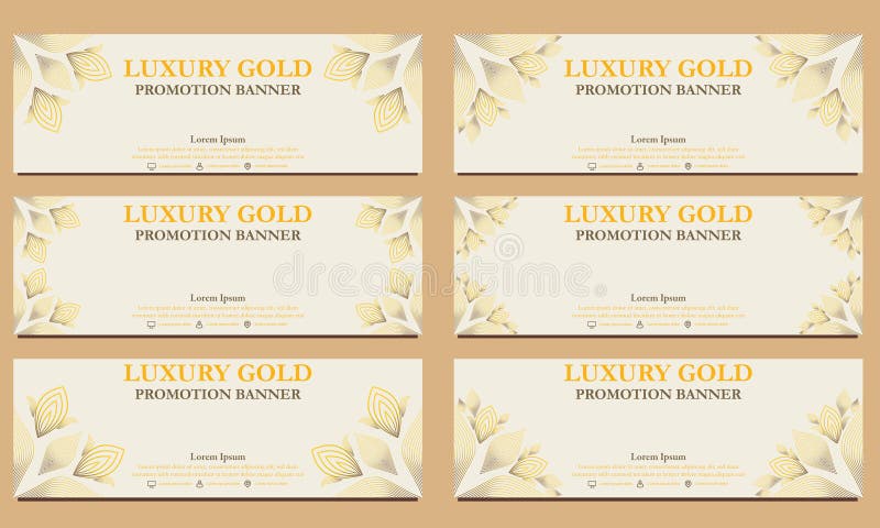 Luxury Gold Horizontal Banner Template. Suitable for Web Banner, Banner ...