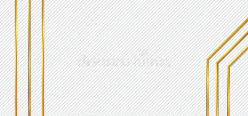 Luxury Gold Line Design Abstract White Pattern Background Stock Vector ...
