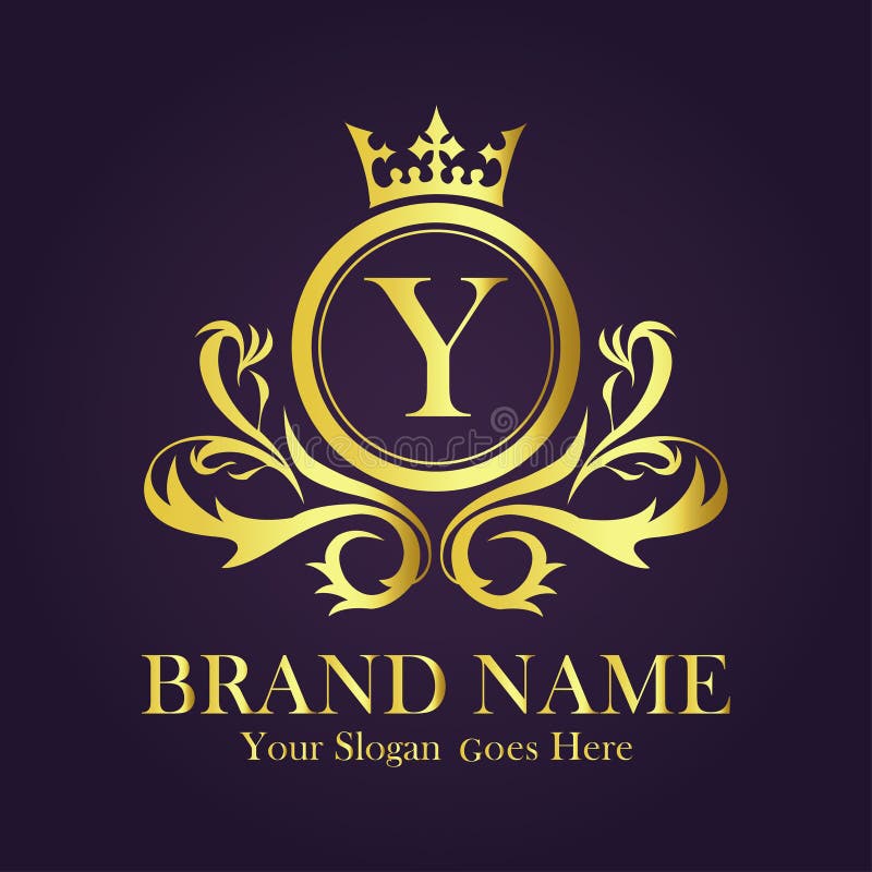 Luxury Gold Monogram Logo - Letter Y Stock Illustration - Illustration ...