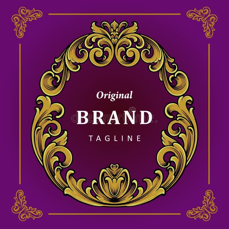 Luxury Gold Ornament Packaging Design Stock Vector - Illustration of ...