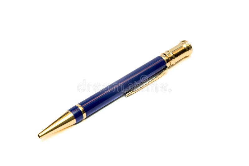 Luxury Gold Pen Isolated on White Background Stock Photo - Image of ...