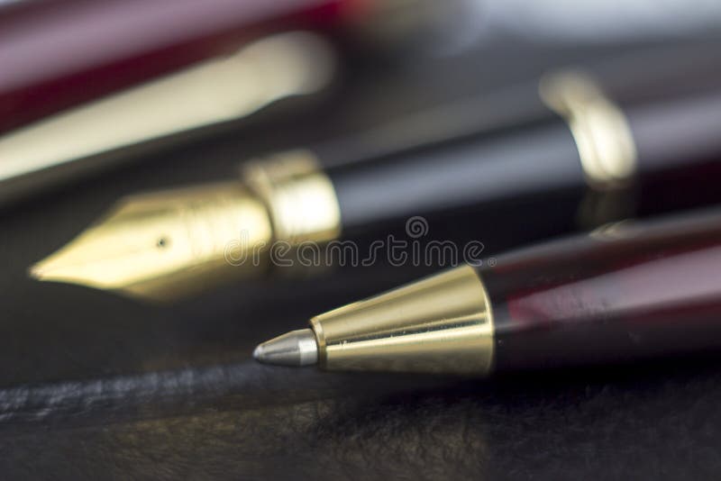 Luxury gold pens stock photo. Image of branded, luxury - 130170712