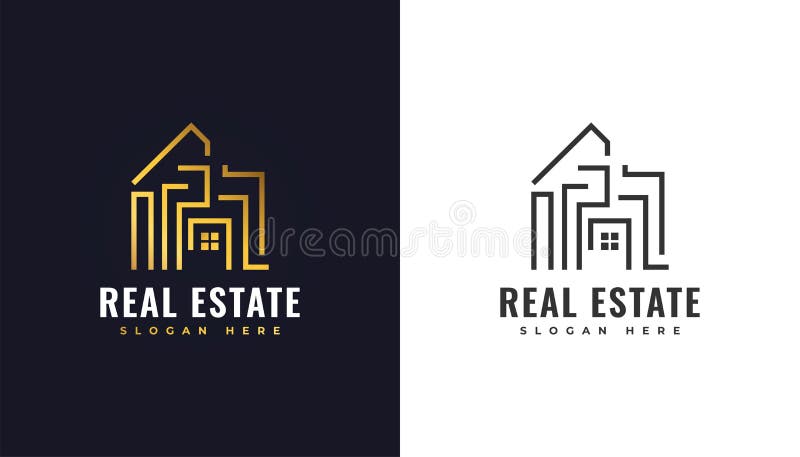 Luxury Gold Real Estate Logo Stock Vector - Illustration of icon ...
